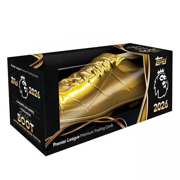 2025-26 Topps Premier League Trading Cards Golden Boot Tin Fotbal – OFS Cards
